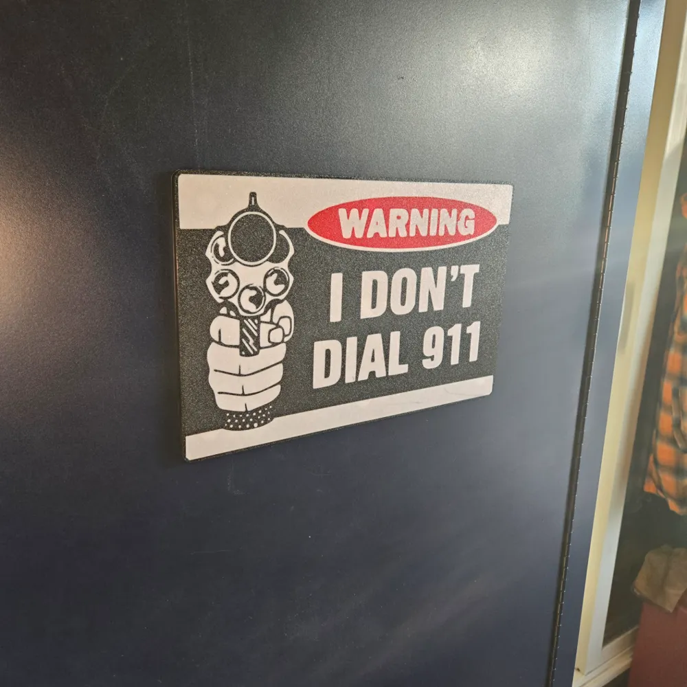 WARNING - I Do Not Call 911 Magnetic Sign by ChopperOriginals ...