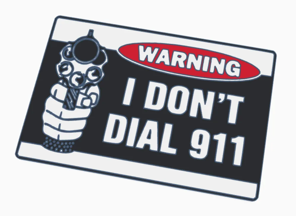 WARNING - I Do Not Call 911 Magnetic Sign by ChopperOriginals ...