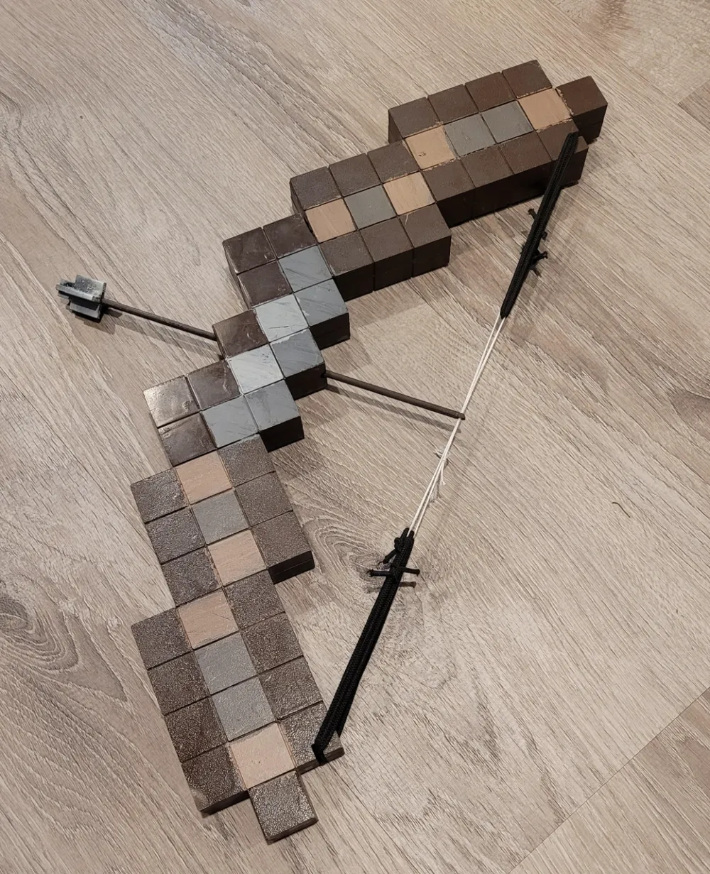 Arco y flecha de Minecraft (funcional) por achicken MakerWorld ...