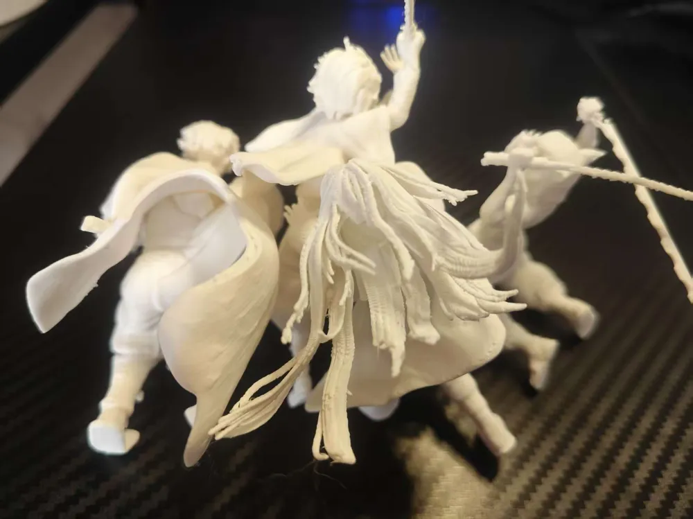 Demon Slayer Protagonists Battle Pose - Free 3D Print Model - MakerWorld