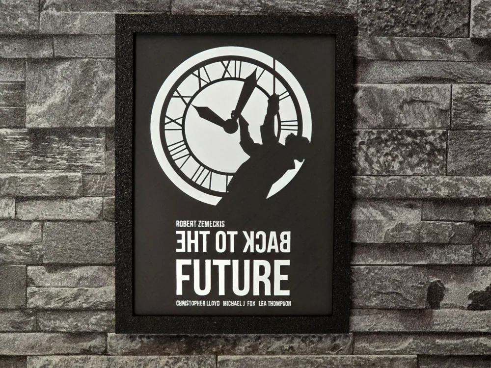 Hueforge back to the future clock 2 colors by StefBull85 MakerWorld ...