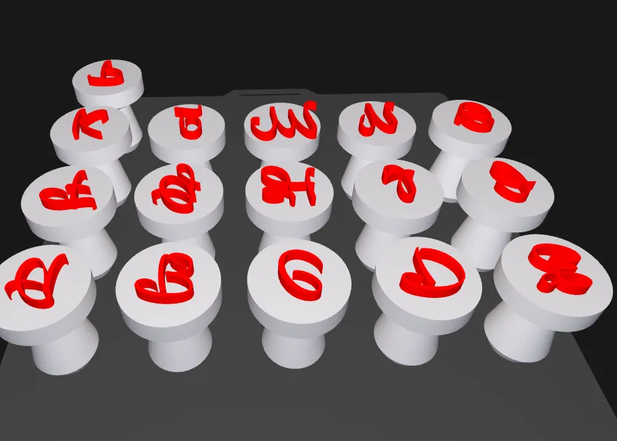 Alphabet Stamp - Customizable - Free 3D Print Model - MakerWorld