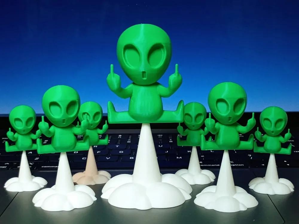 Alien Middle Finger Salute by The Parabol Ink MakerWorld: Download Free ...