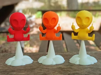 Alien Middle Finger Salute by The Parabol Ink MakerWorld: Download Free ...