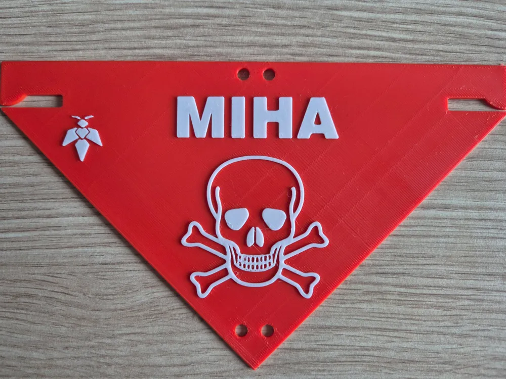 Landmine warning flag Ukraine - Wildbees by Simon - MakerWorld