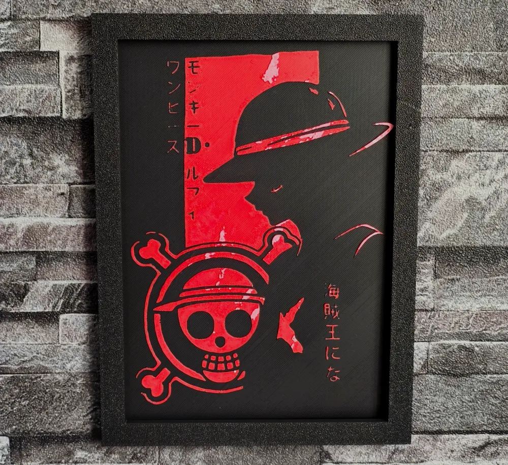 Frame for my Hueforge One Piece Luffy Red Logo Asia by StefBull85 ...