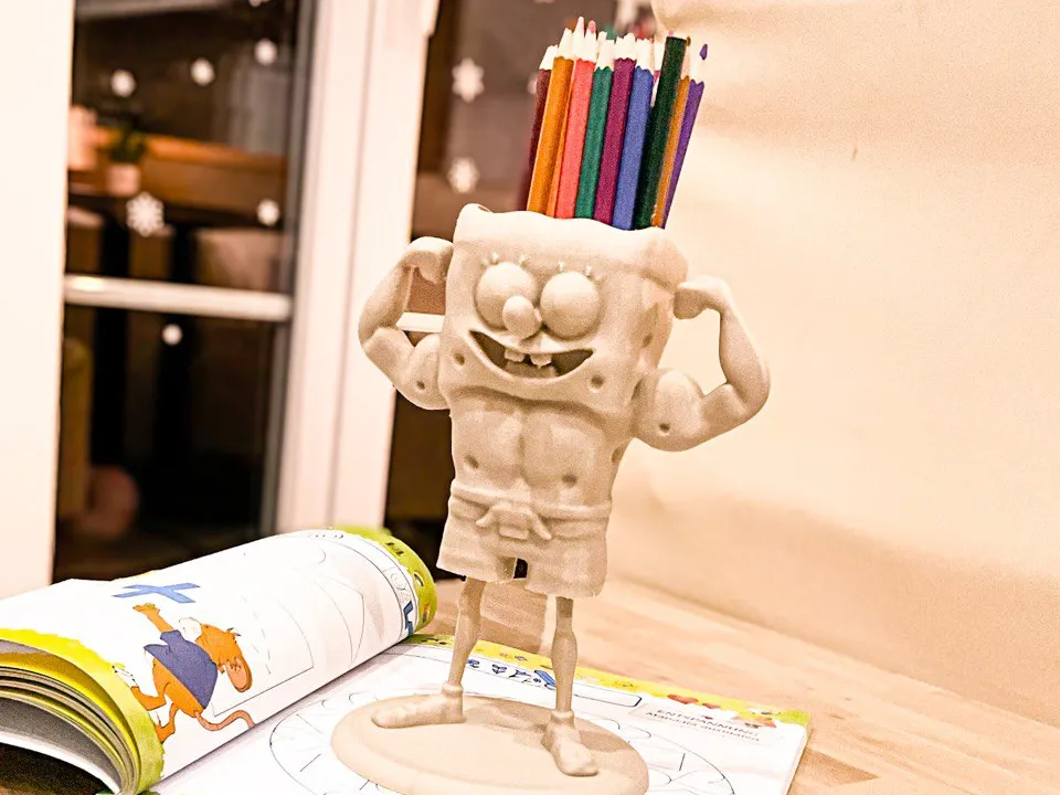 SpongeBob SquarePants_stand for pens by Goblin MakerWorld: Download ...