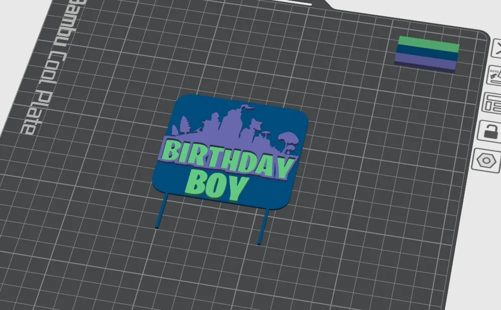 Fortnite Birthday Boy Cake Topper Decor by dstroup92 - MakerWorld