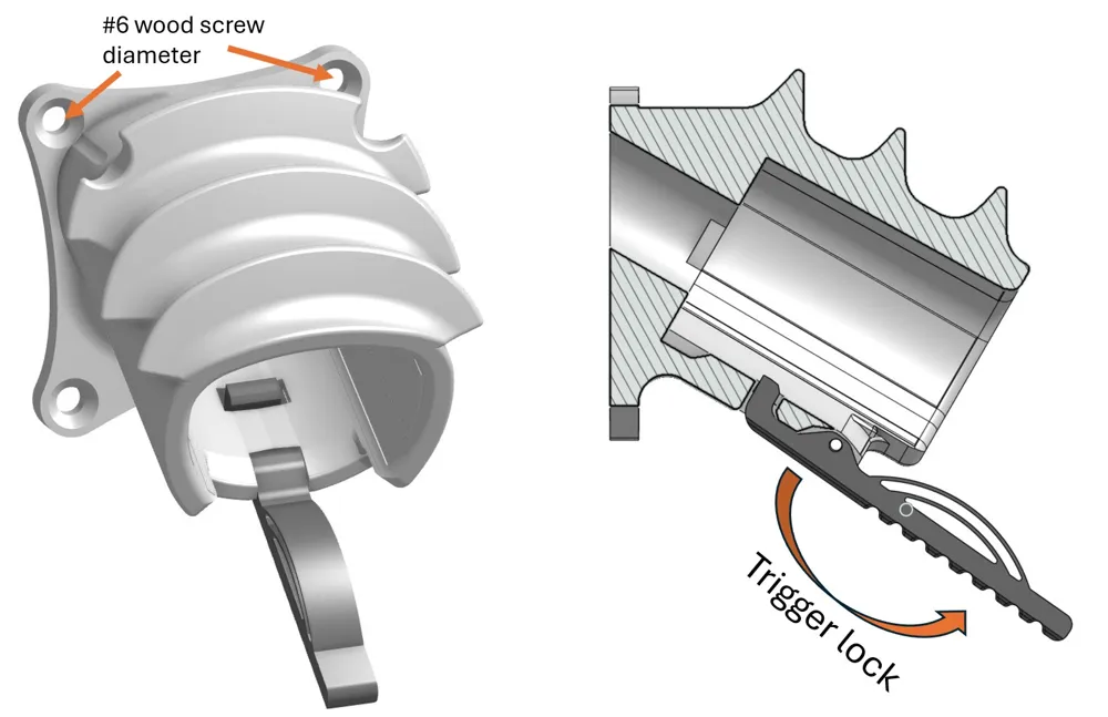 "DragonScale" NACS Plug&Cable Wall Mount + Lock by makernaut - MakerWorld