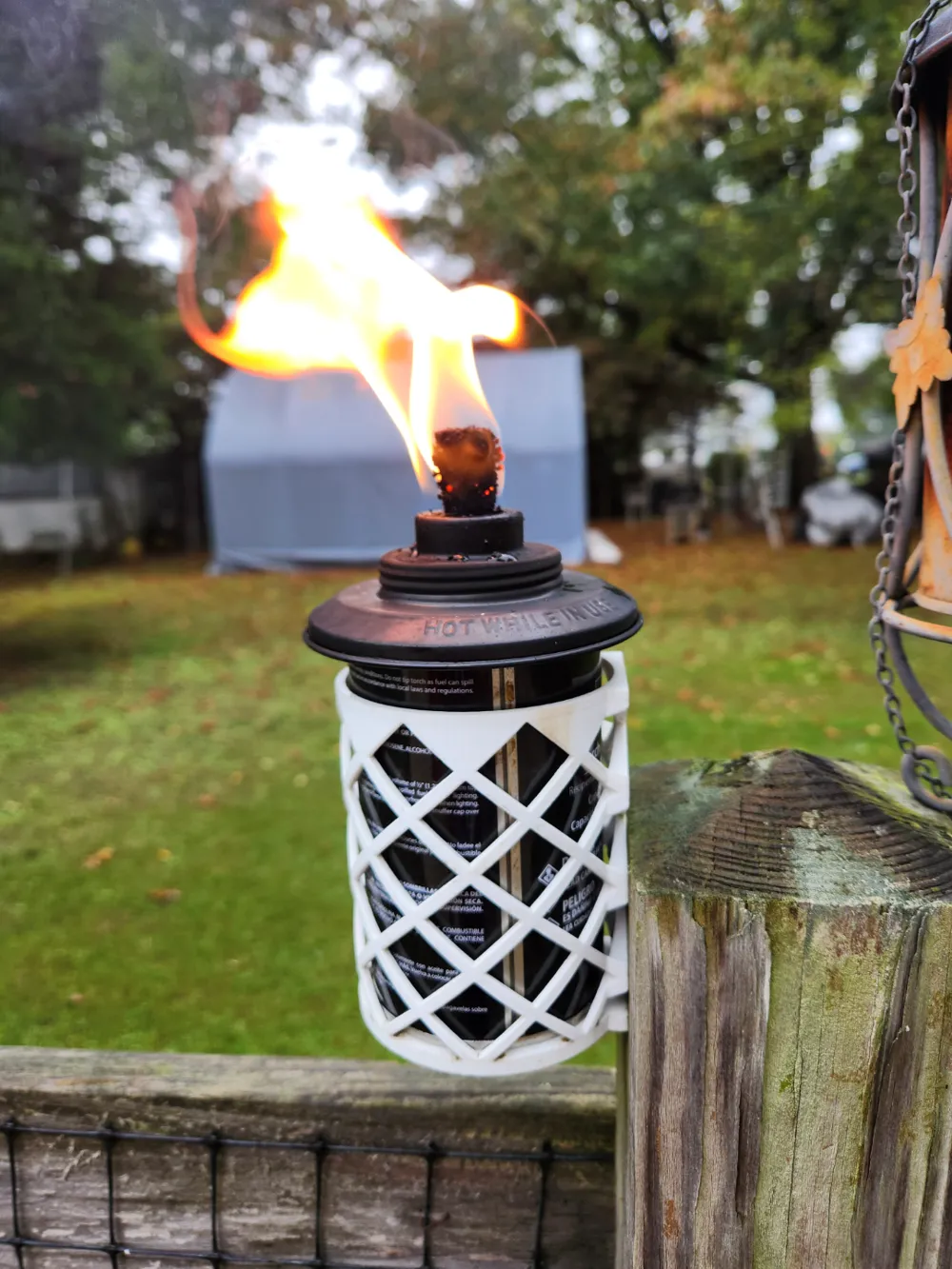Tiki Torch/Bottle Fence Post Holder by dry3210 - MakerWorld