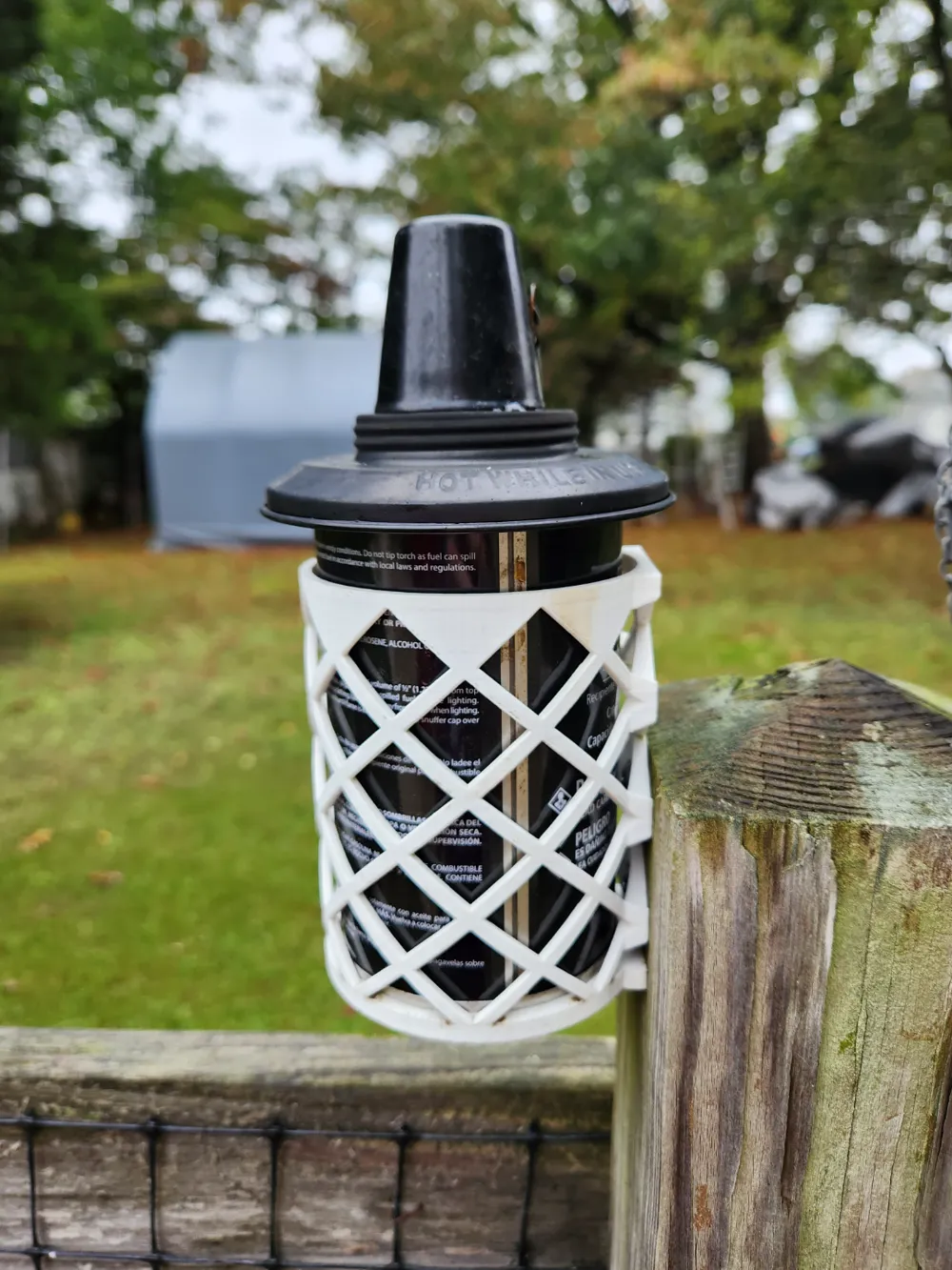Tiki Torch/Bottle Fence Post Holder by dry3210 - MakerWorld
