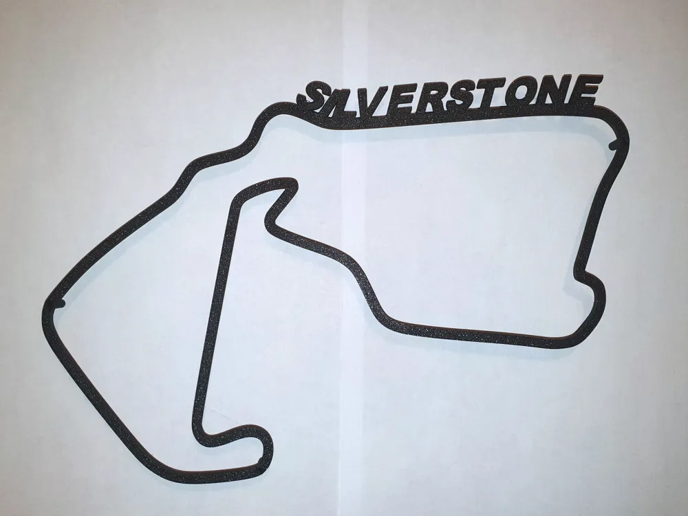 Silhouette of the Silverstone F1 Circuit by Tcheunne - MakerWorld