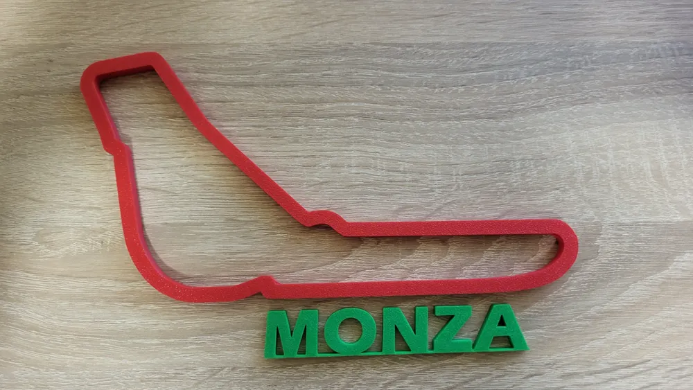 Monza Race Track Wall Decor + Name by CsTibikeee - MakerWorld