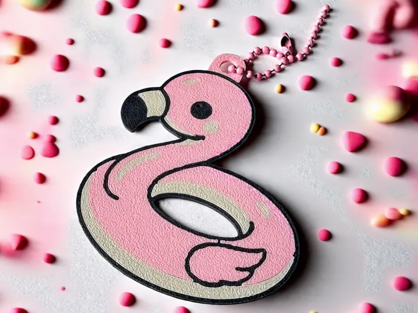flamingo keychain by Ada & K 3DA MakerWorld: Download Free 3D Models
