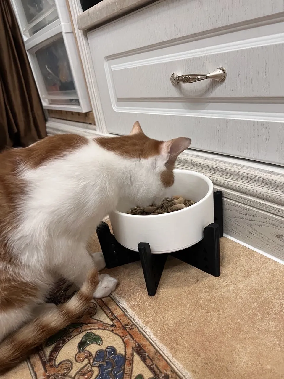 Elevated Pet Bowl, Neck-Protective Feeder, Easy to Clean (Elevated Cat ...