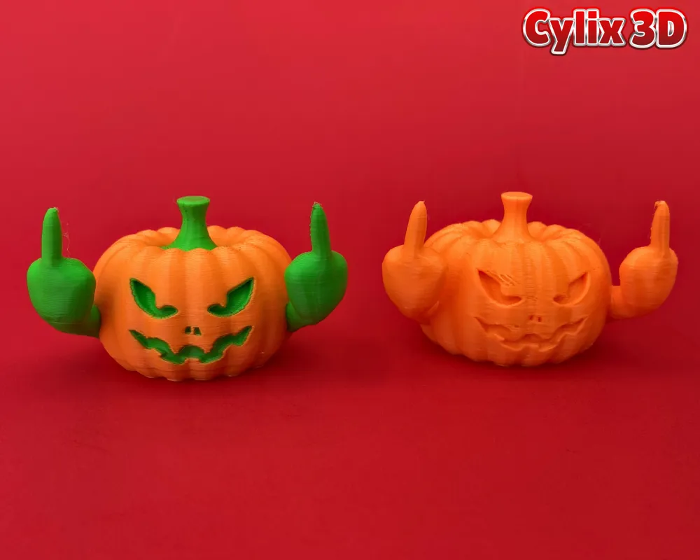 Pumpkin Middle Finger, Halloween 2024 by cylix3d - MakerWorld