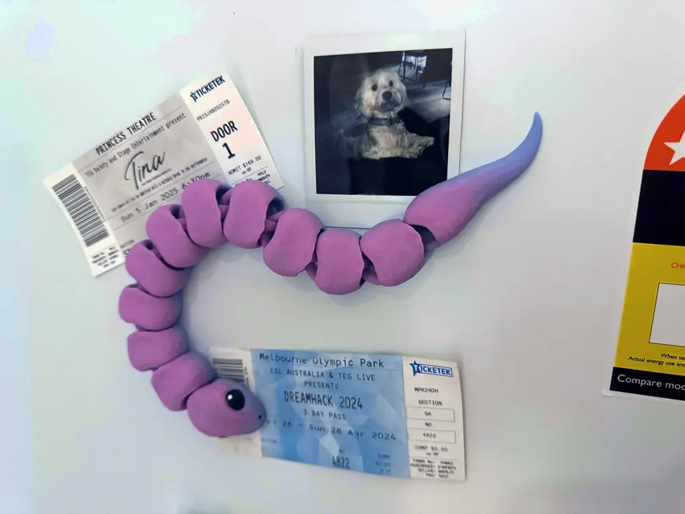 Magnetic Articulated Snake - Fridge Friend! - Free 3D Print Model ...