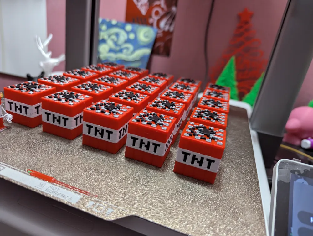 Keychain TNT Minecraft (MINI) Remixed by Alquimia de ideas MakerWorld ...