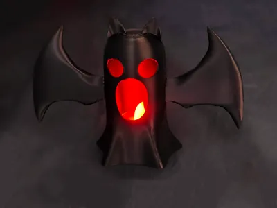 Spooky Bat Ghost Tea Light for Halloween by Nature Hut - MakerWorld