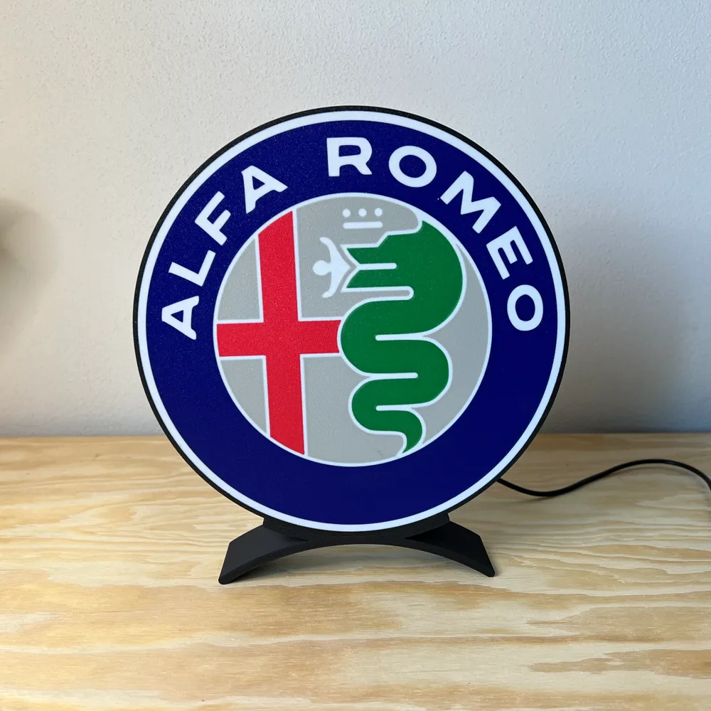 Alfa Romeo led lightbox by 3Dingo - MakerWorld