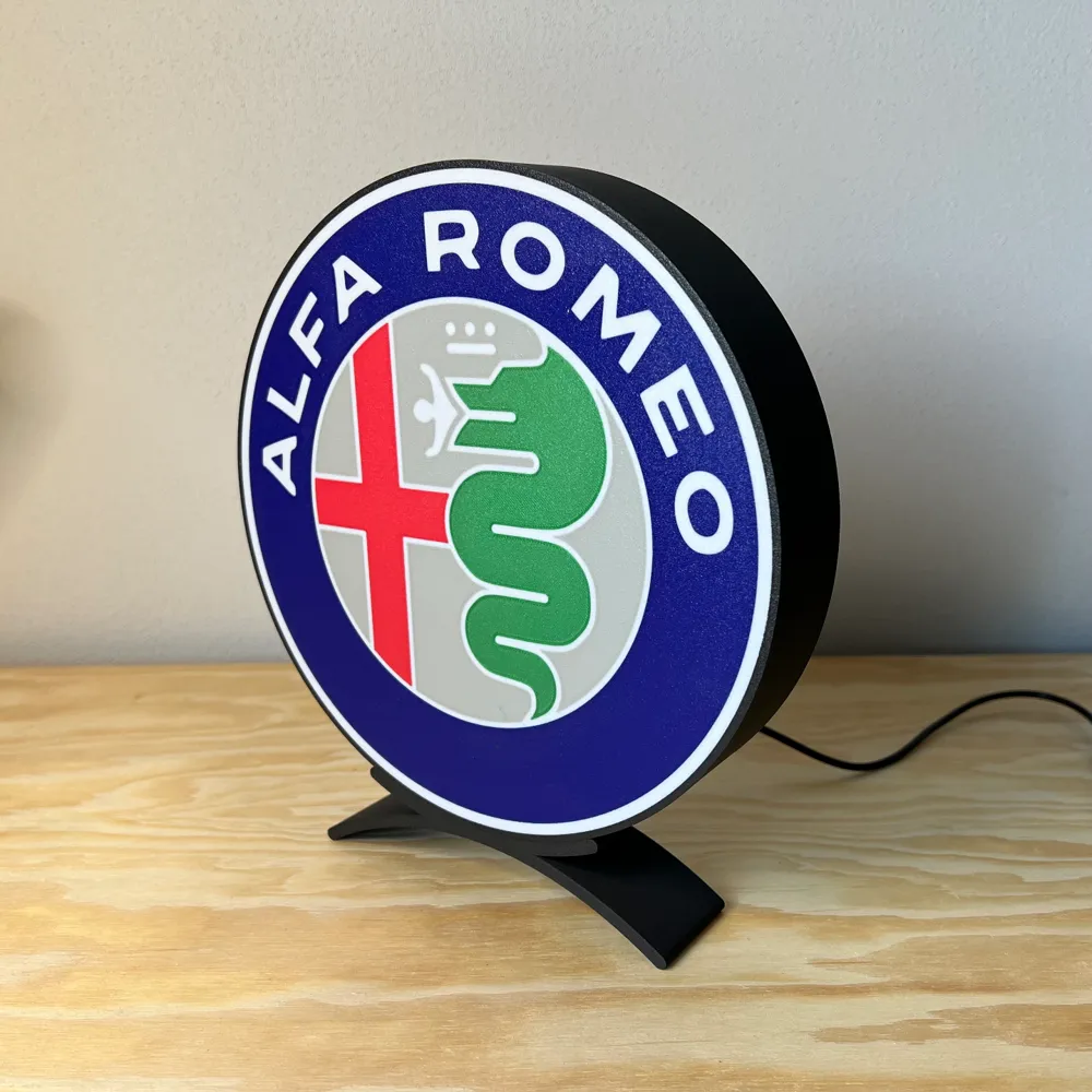 Alfa Romeo led lightbox by 3Dingo - MakerWorld