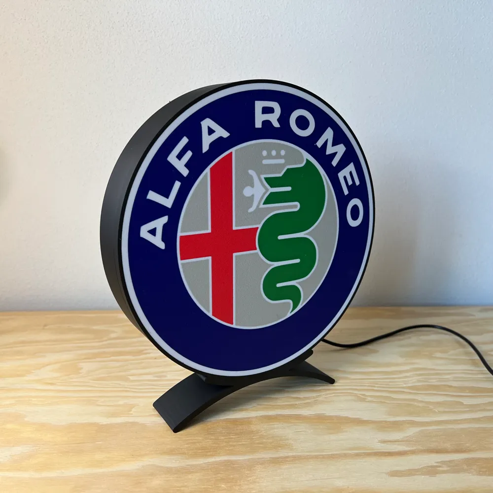 Alfa Romeo led lightbox by 3Dingo - MakerWorld