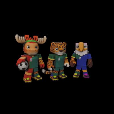 2026 World Cup mascots as steal a brainrot roblox - Free 3D Print Model ...