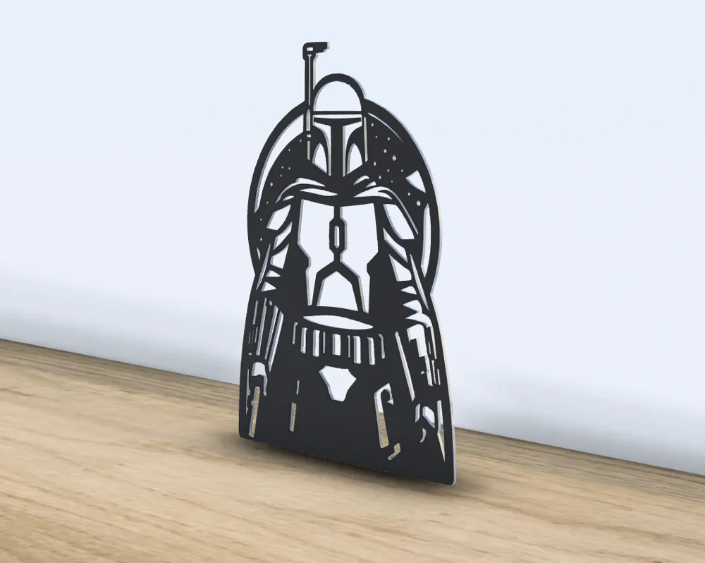Boba Fett - 2d silhouette - AI Generated by JF-699 - MakerWorld