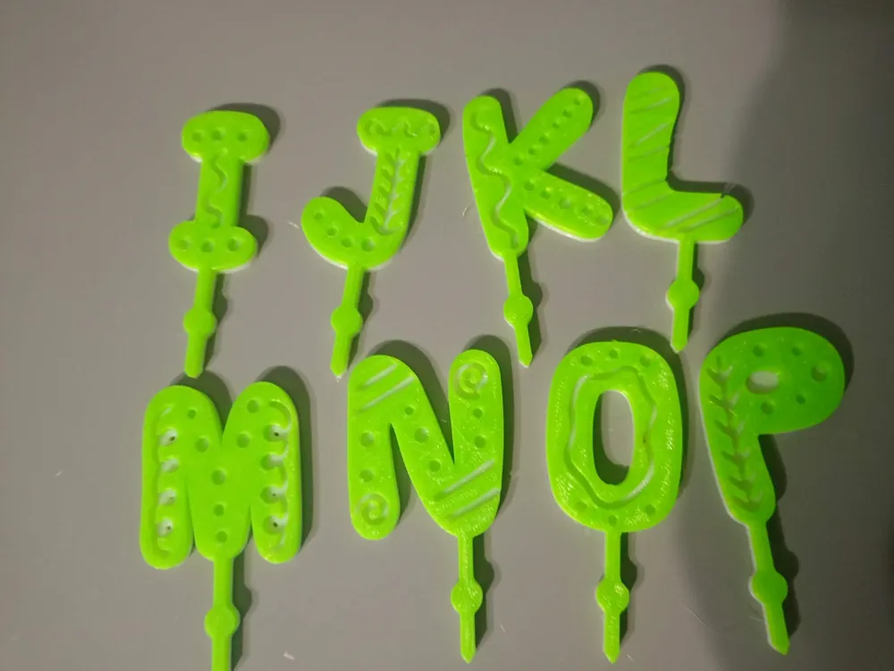 Alphabet Cake Toppers - Free 3D Print Model - MakerWorld