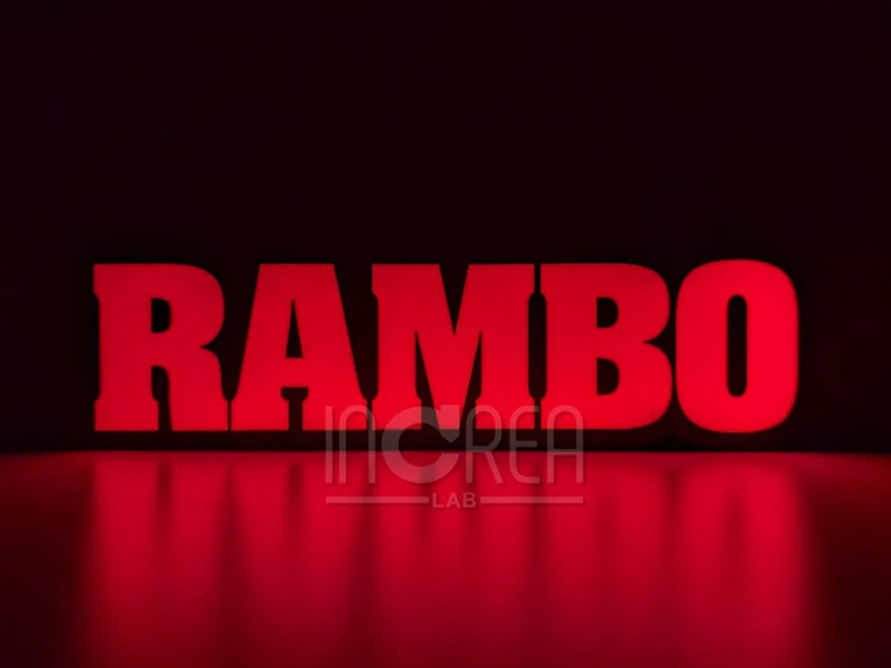 Rambo Lightbox LED Lamp - Free 3D Print Model - MakerWorld