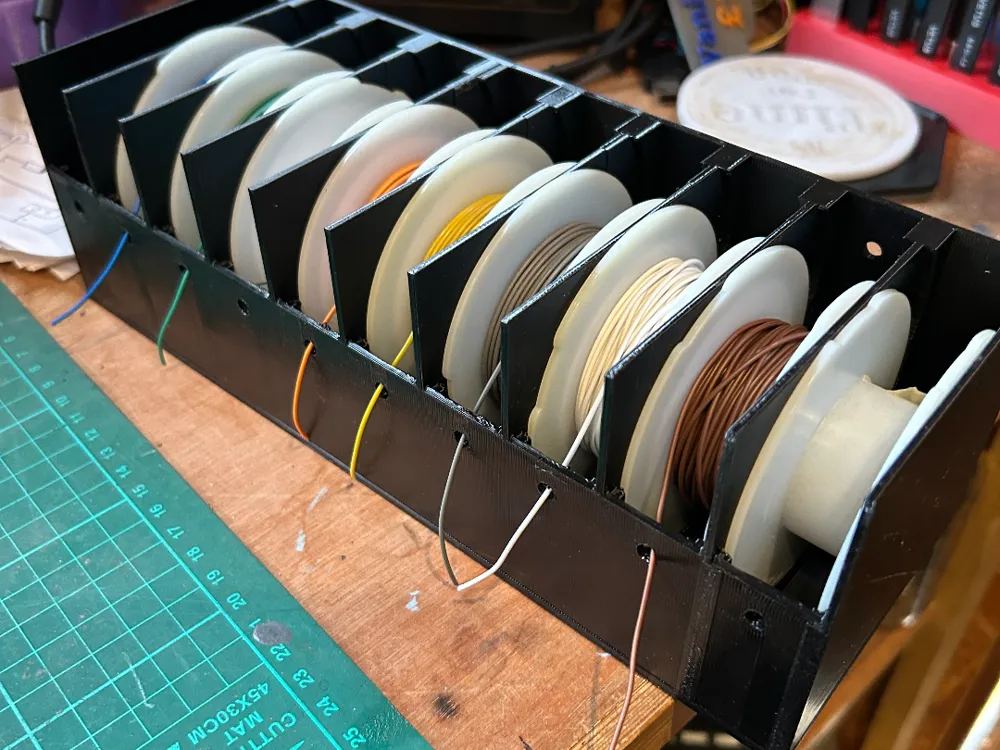 Wire Spool Holder x 10 by Vanilla3D - MakerWorld
