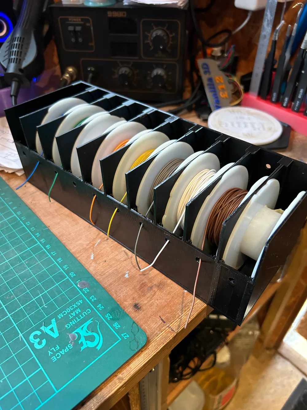 Wire Spool Holder x 10 by Vanilla3D - MakerWorld