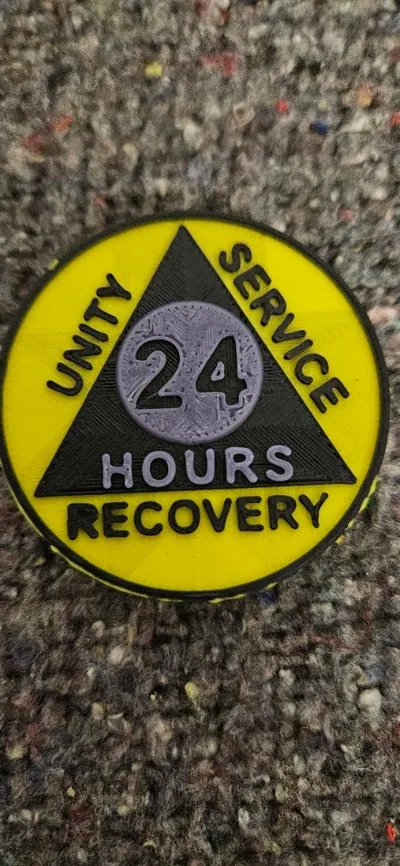 24 Hours Sobriety Chip by op4dave - MakerWorld