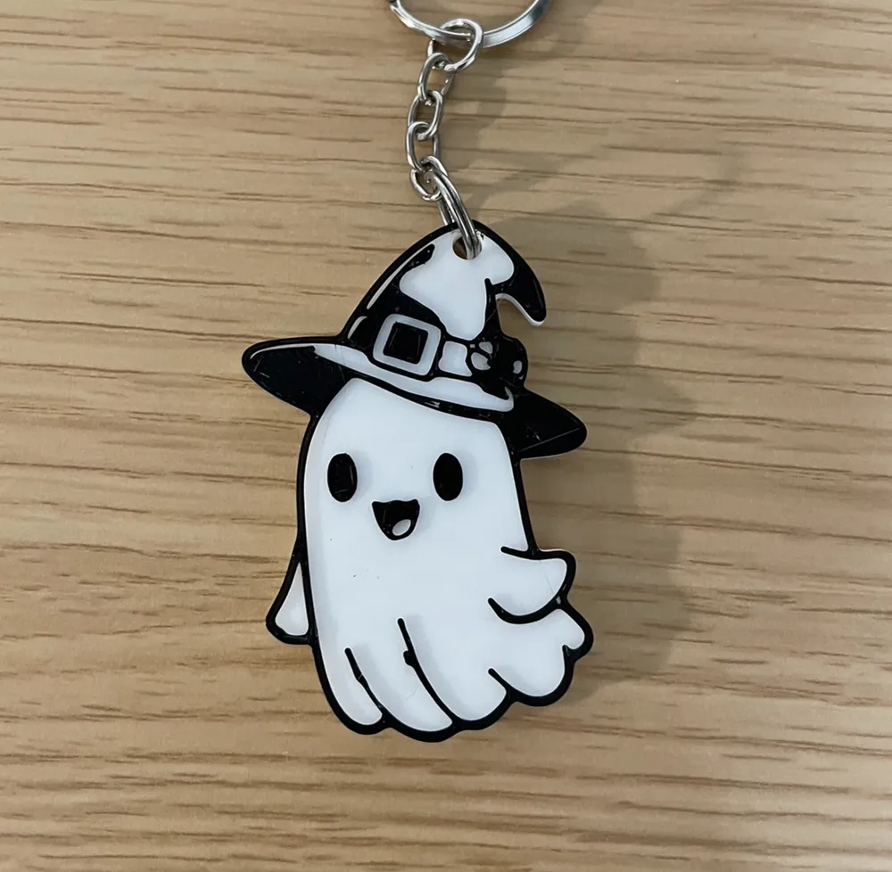 Halloween Ghost Keychain by mail.iou - MakerWorld