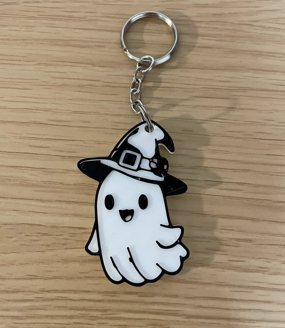 Halloween Ghost Keychain by mail.iou - MakerWorld