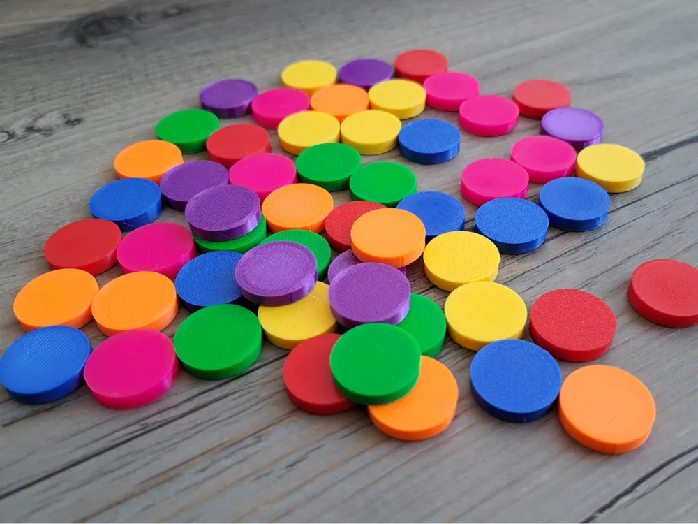 Fiches, coins, token, circle by creachick3d - MakerWorld