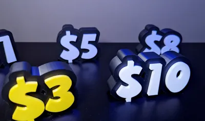 Vendor Table Top Price Blocks - Free 3D Print Model - MakerWorld