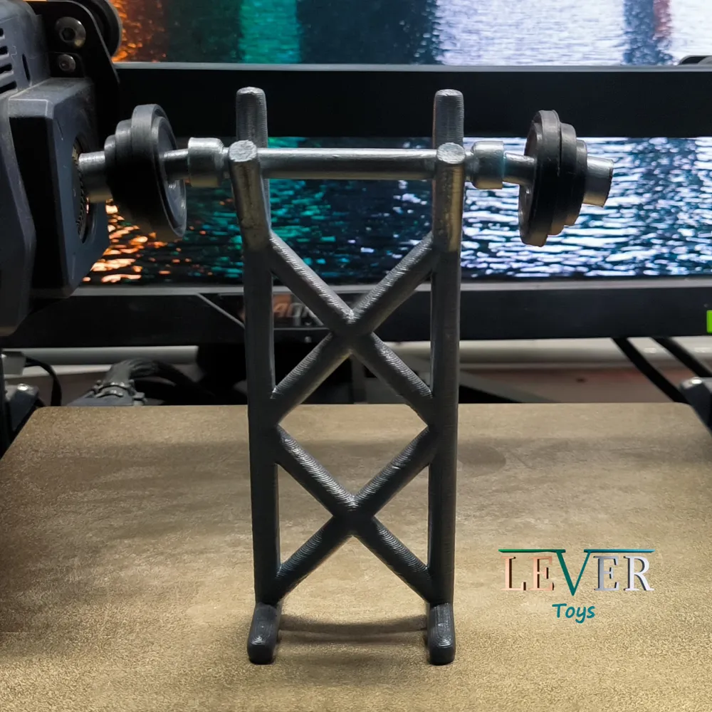 BARBELL AND RACK MR FINGERS GYM (ARTICULATED) PRINT-IN-PLACE LEVER TOYS ...