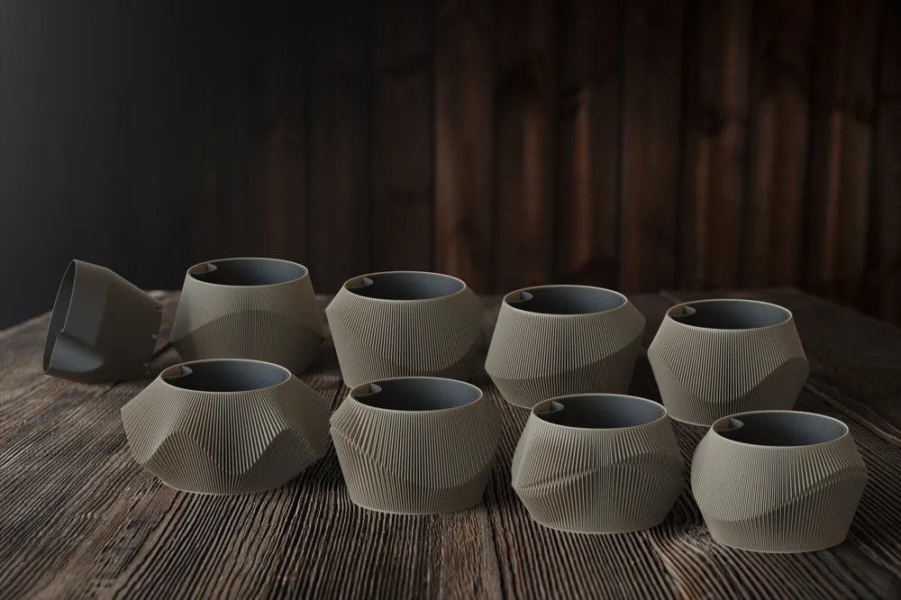 Wavy Facade Planters – Japanese Parametric Design - Free 3D Print Model ...
