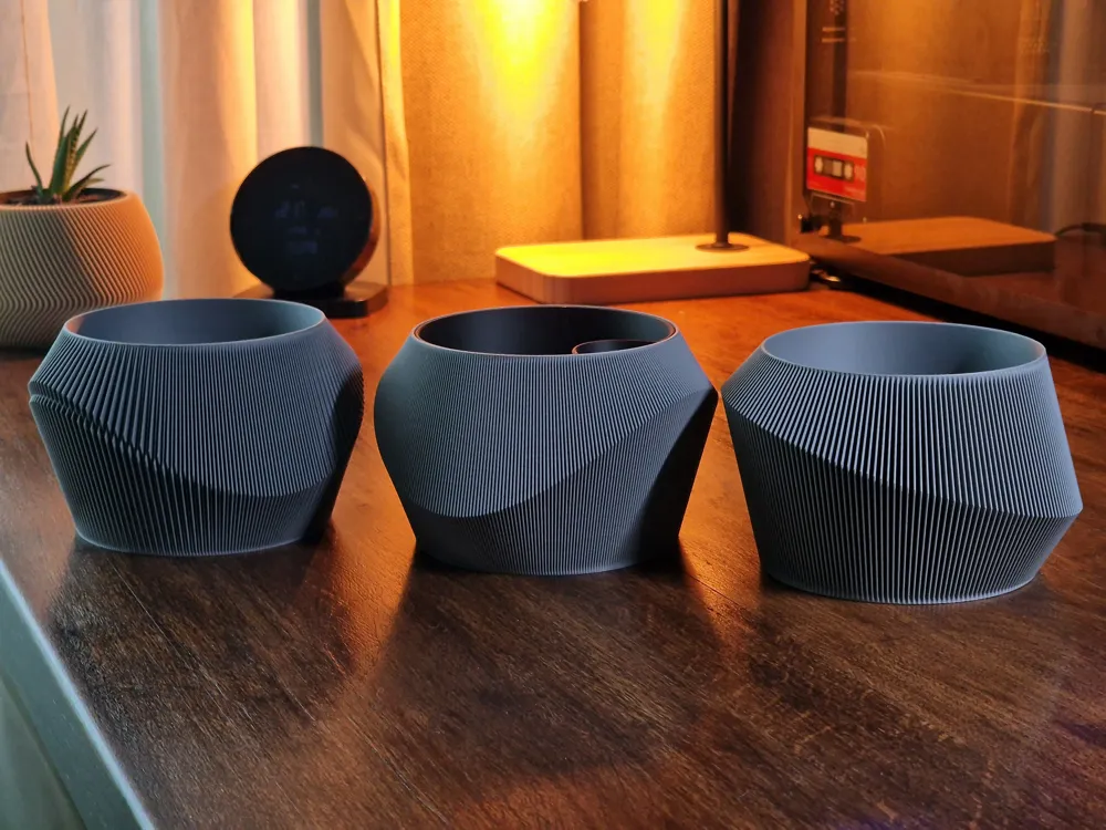 Wavy Facade Planters – Japanese Parametric Design - Free 3D Print Model ...