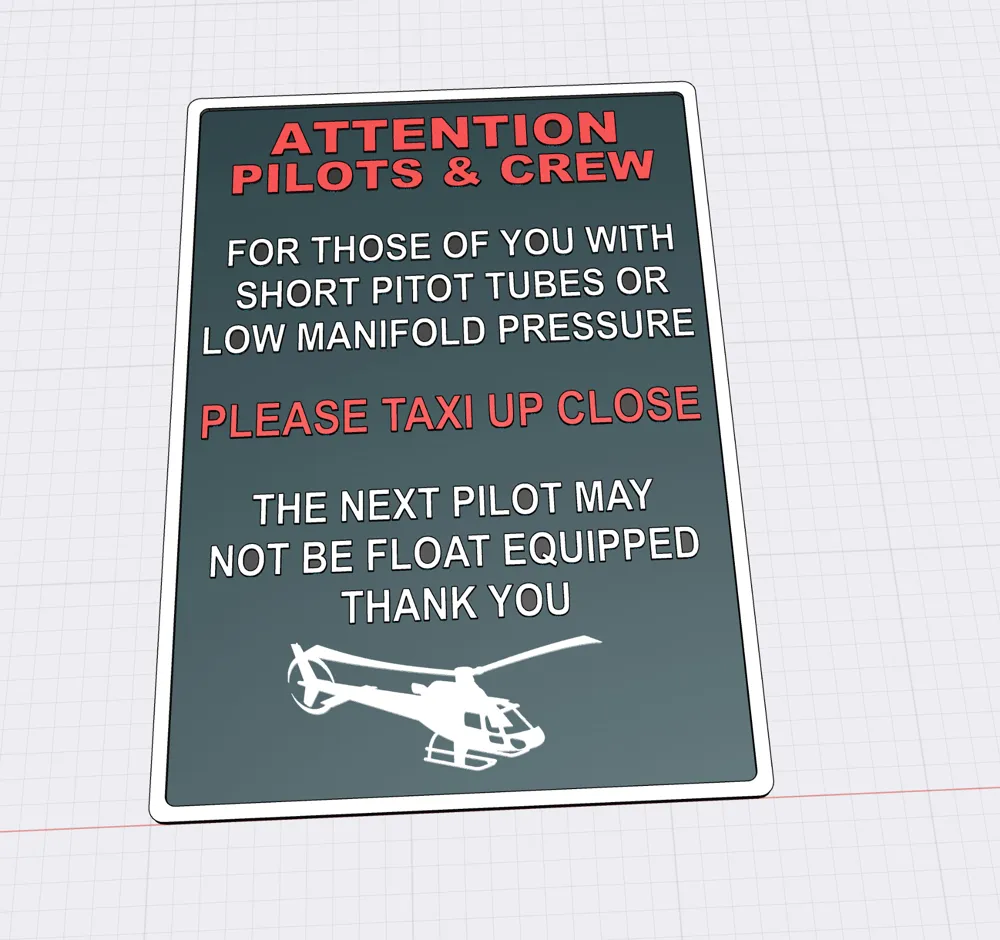 Attention Pilots And Crew - Plate by CutMaster - MakerWorld