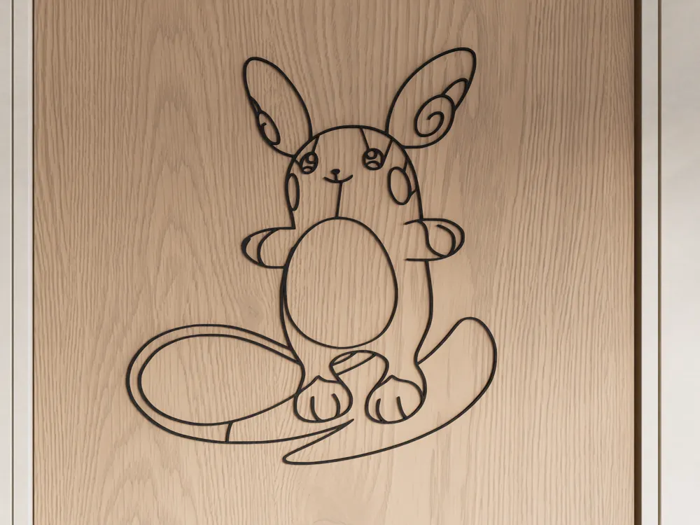 Alolan Raichu Wall Art by Gelo - MakerWorld