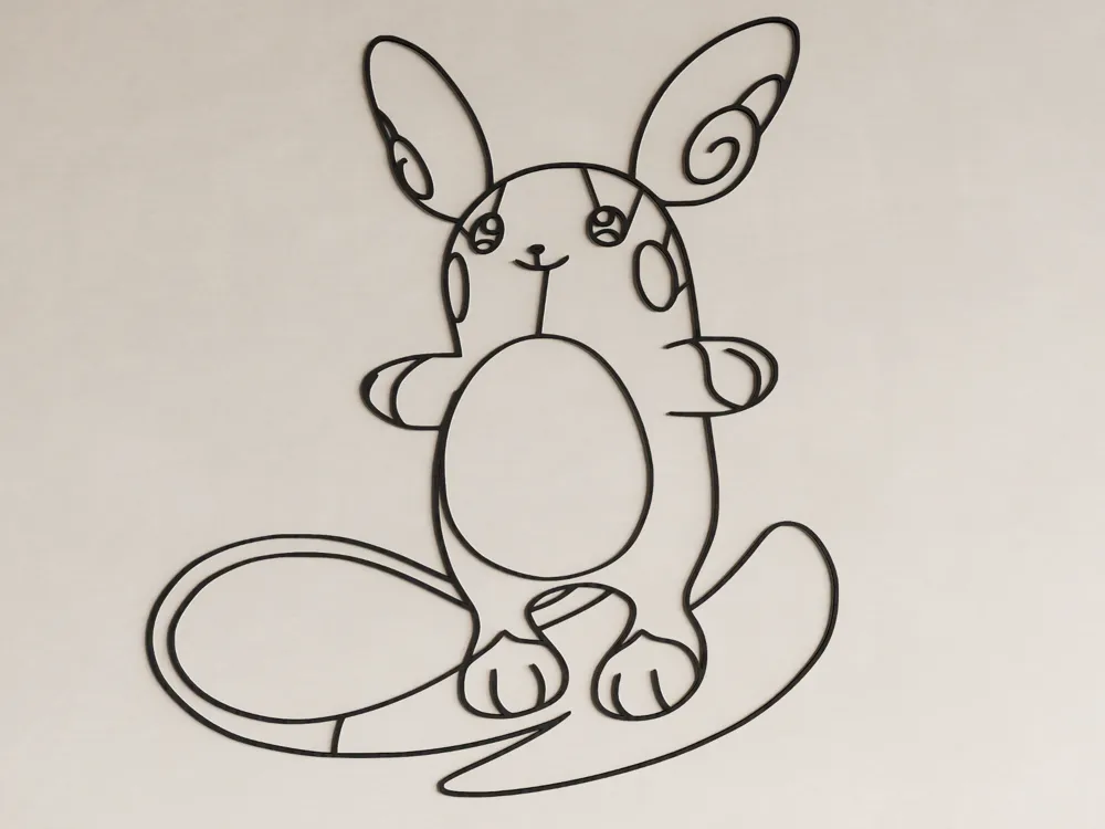 Alolan Raichu Wall Art by Gelo - MakerWorld