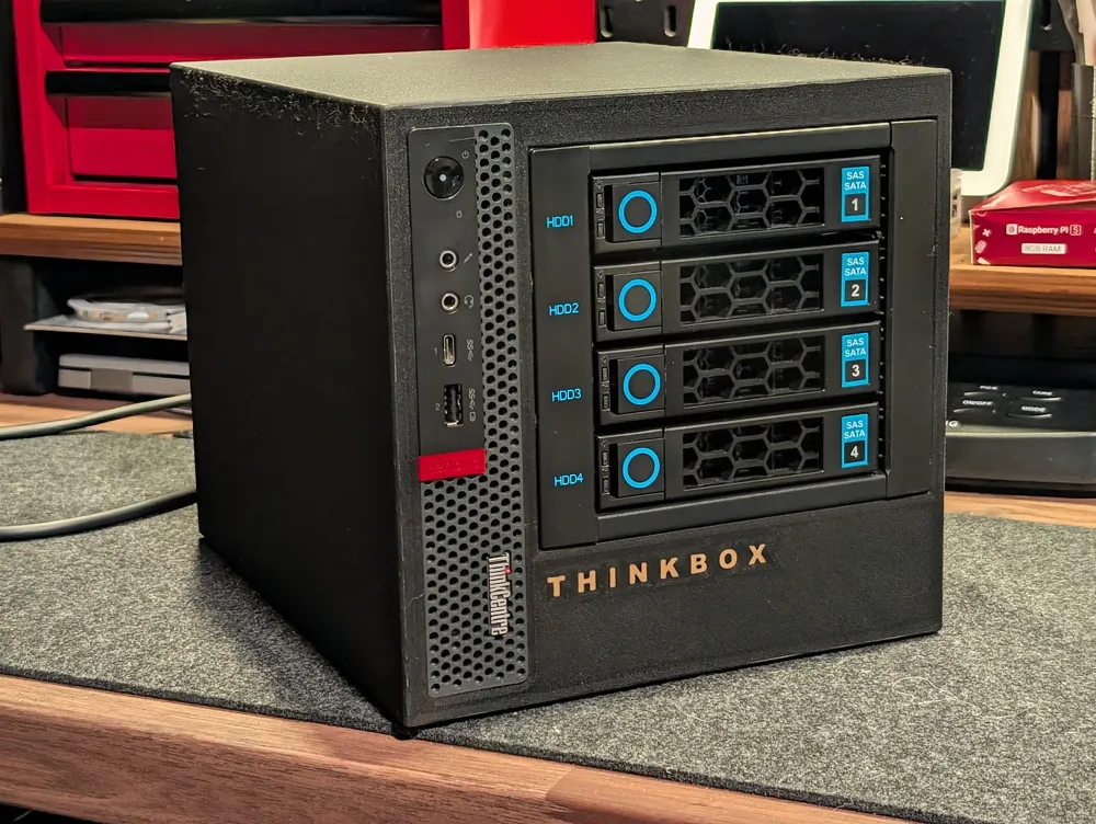 ThinkBox V2 - A Custom 4-Bay SATA/SAS HDD NAS - Free 3D Print Model ...
