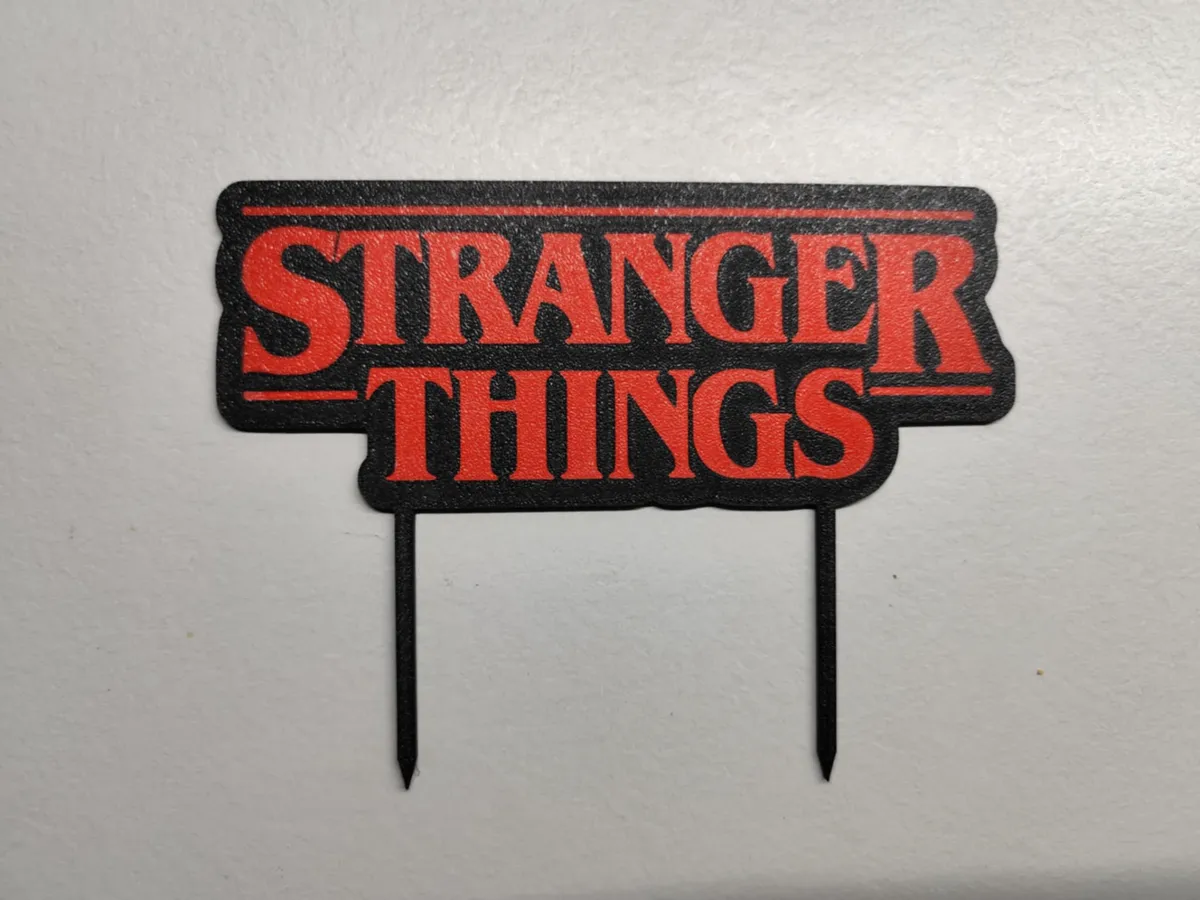 stranger things logo topper - Free 3D Print Model - MakerWorld