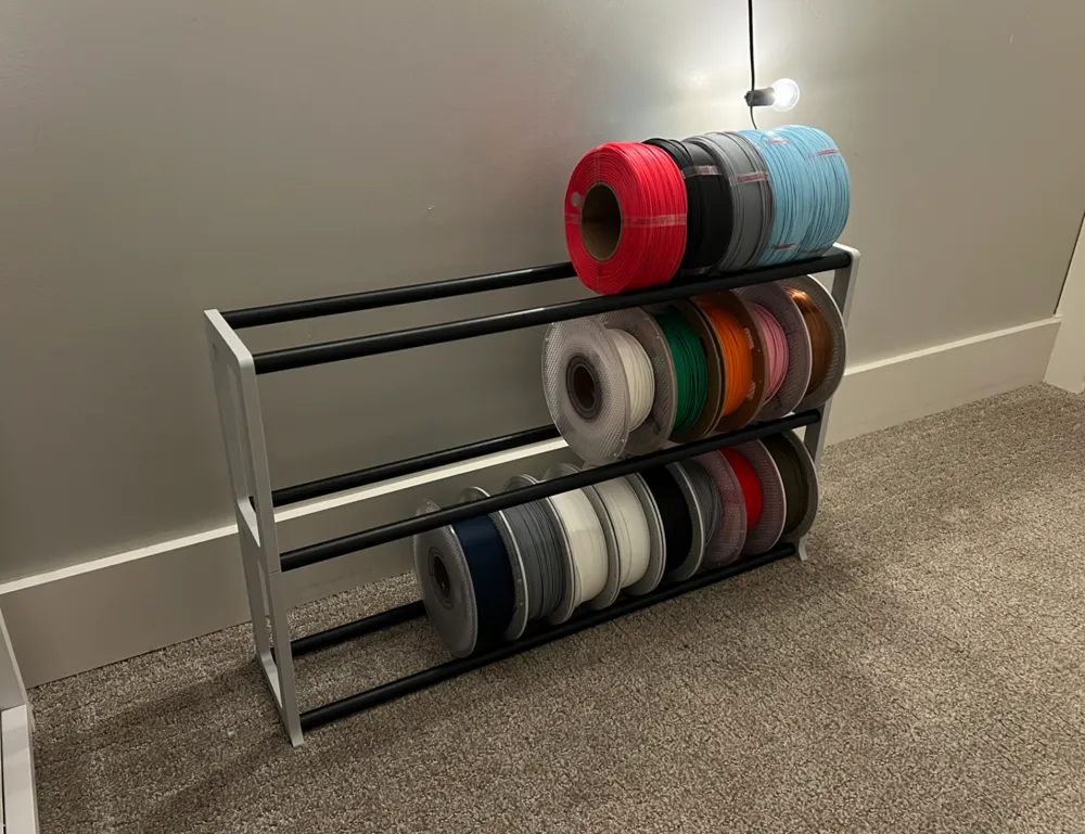 Modular Filament Rack (36 Spool Max) - Free 3D Print Model - MakerWorld