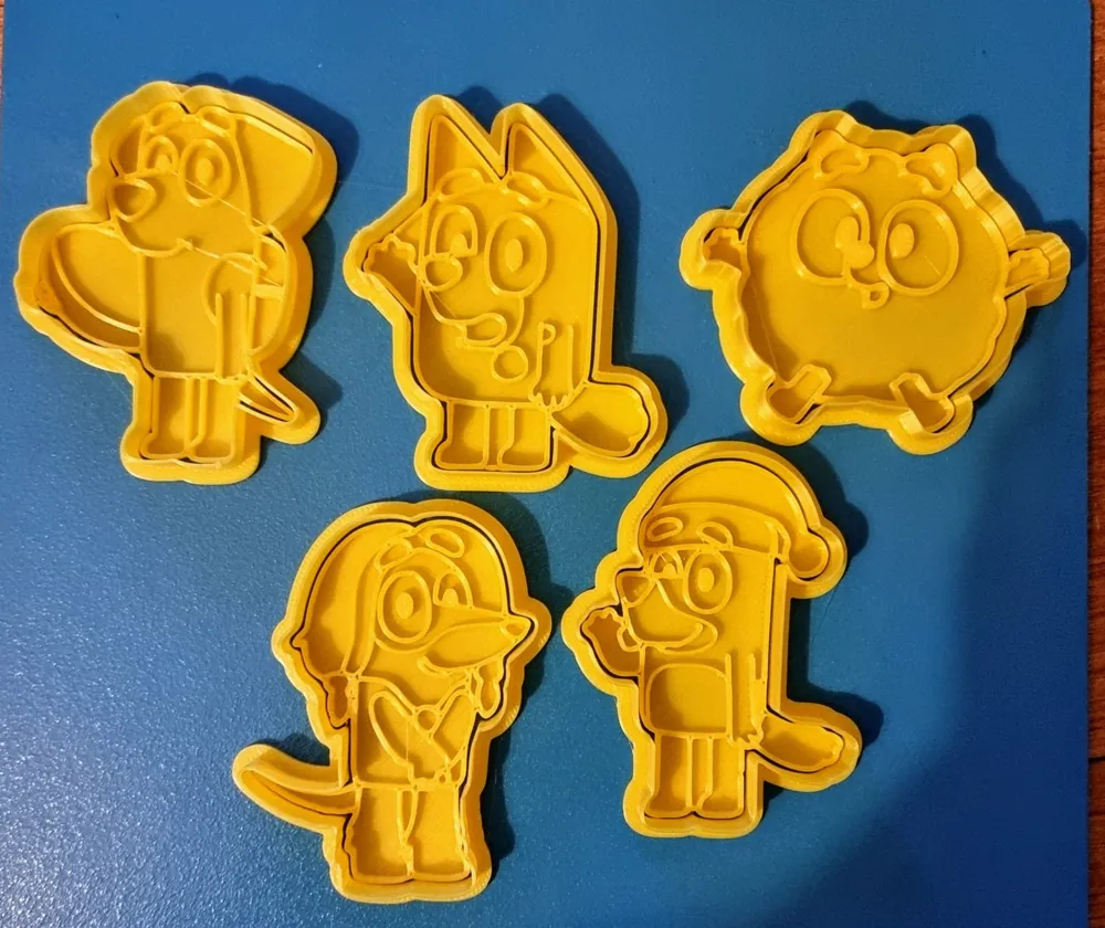 Bluey Cookie Cutter Set – Set of 5 (Set 2) by RifRaf MakerWorld ...