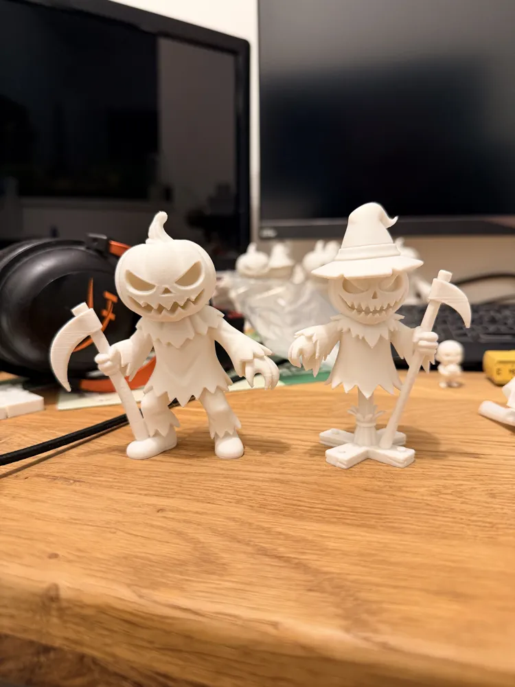 Halloween scarecrow scary duo - easy print by sistagull MakerWorld ...