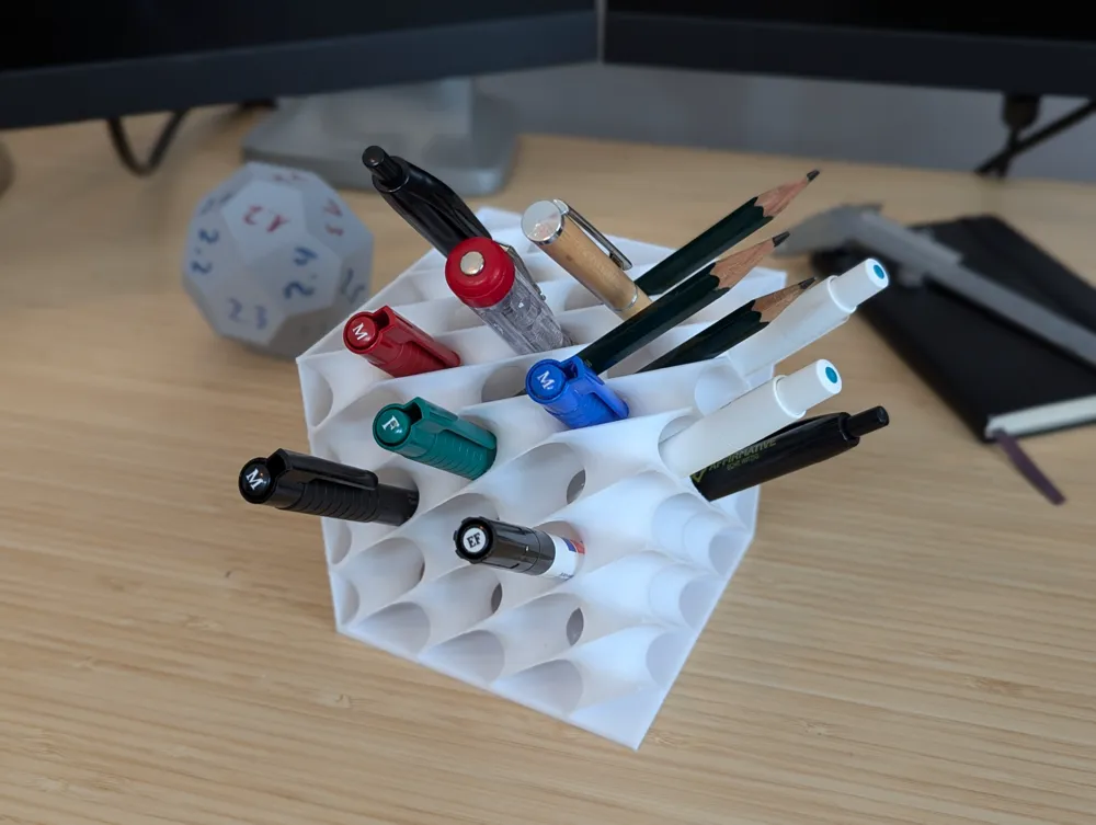 Schwarz D Surface Pen Holder - Desk Organizer by Alex and Tonic 3D ...
