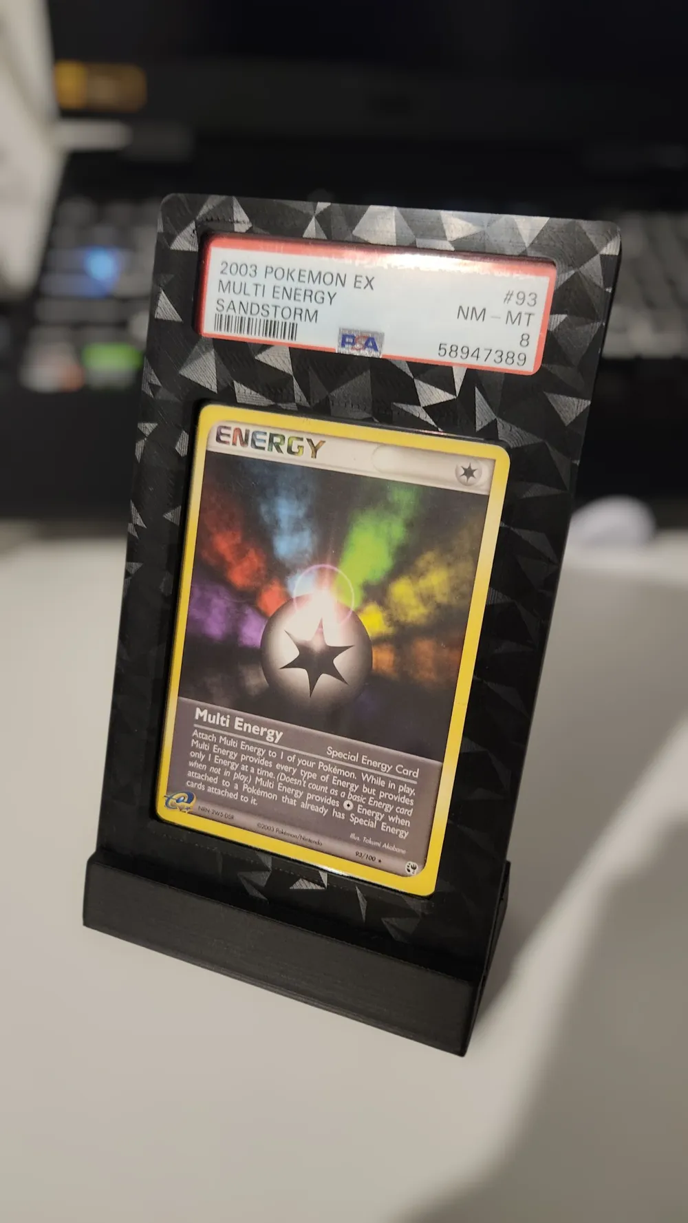 PSA Graded card stand, PSA slab holder Holographic by j89 MakerWorld ...
